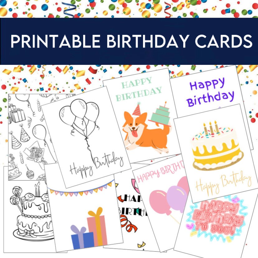 BIRTHDAY CARD PRINTABLE Printable Birthday Cards Birthday Card Birthday ...