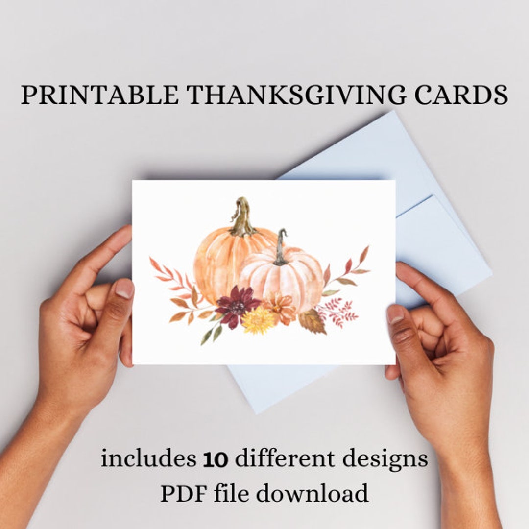 PRINTABLE THANKSGIVING CARDS - Printable Cards for Fall and ...