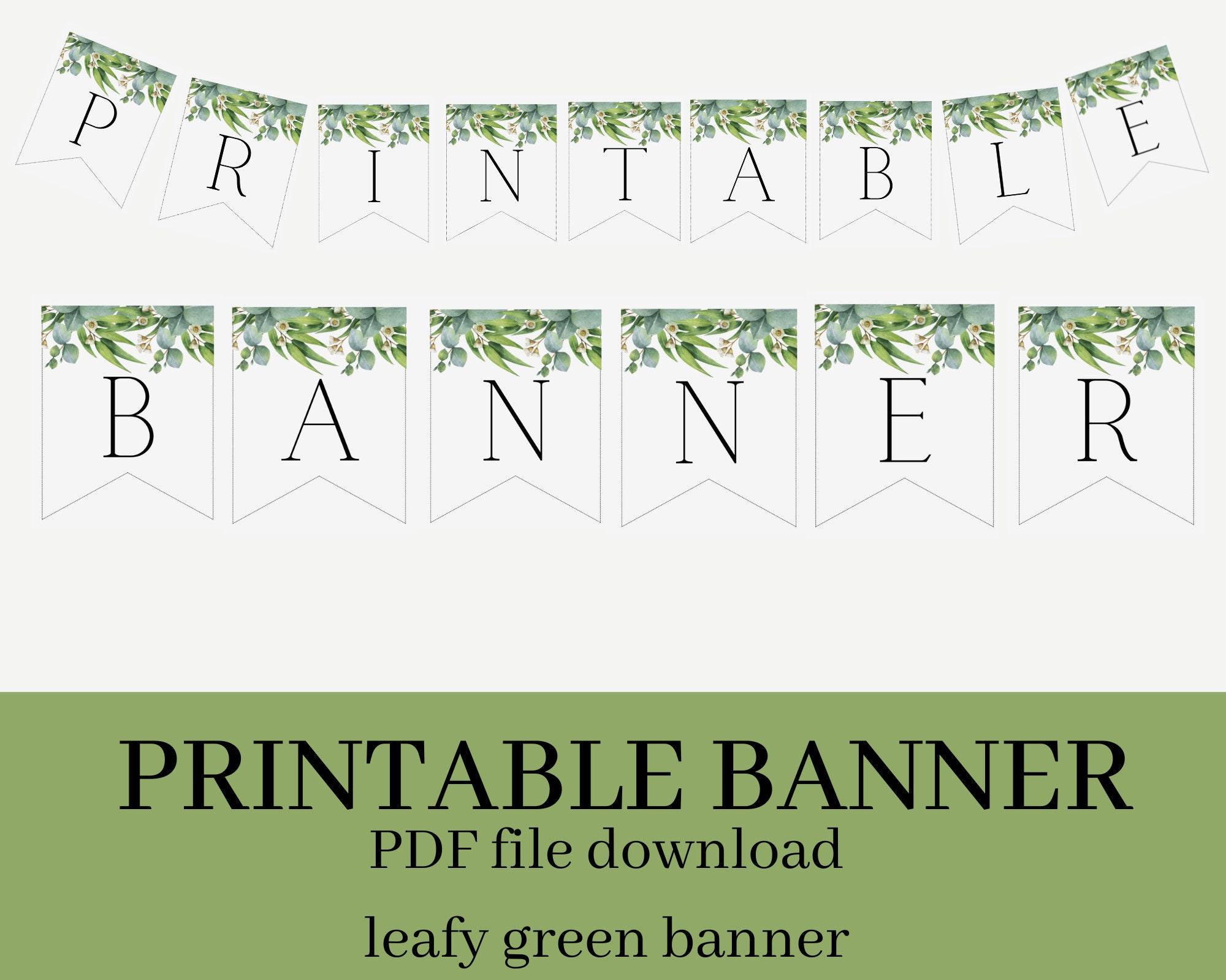 PRINTABLE BANNER SIGN - Printable Banner Letters and Numbers - Simple ...