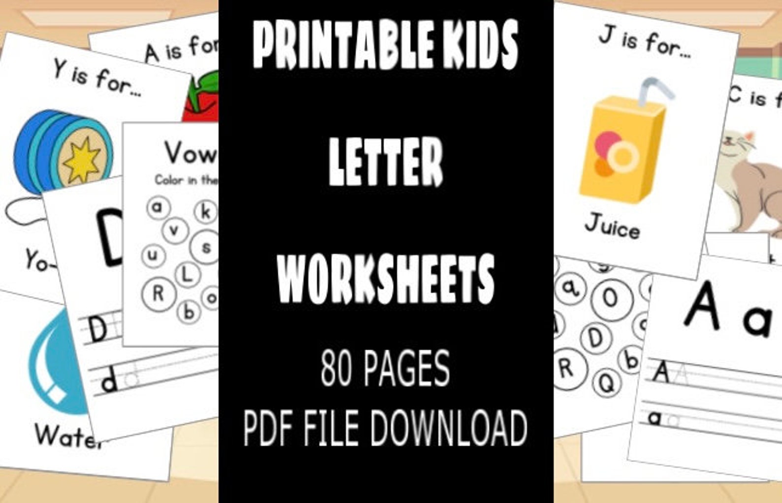 KIDS LEARNING PRINTABLES -kids Alphabet and Letters - Kids Alphabet ...