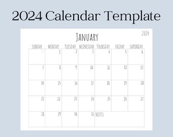 2023 Editable & Printable Calendar Potrait Calendar Template - Etsy