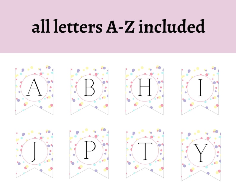 PRINTABLE BANNER SIGN - Printable Banner Letter and Numbers - Unicorn ...