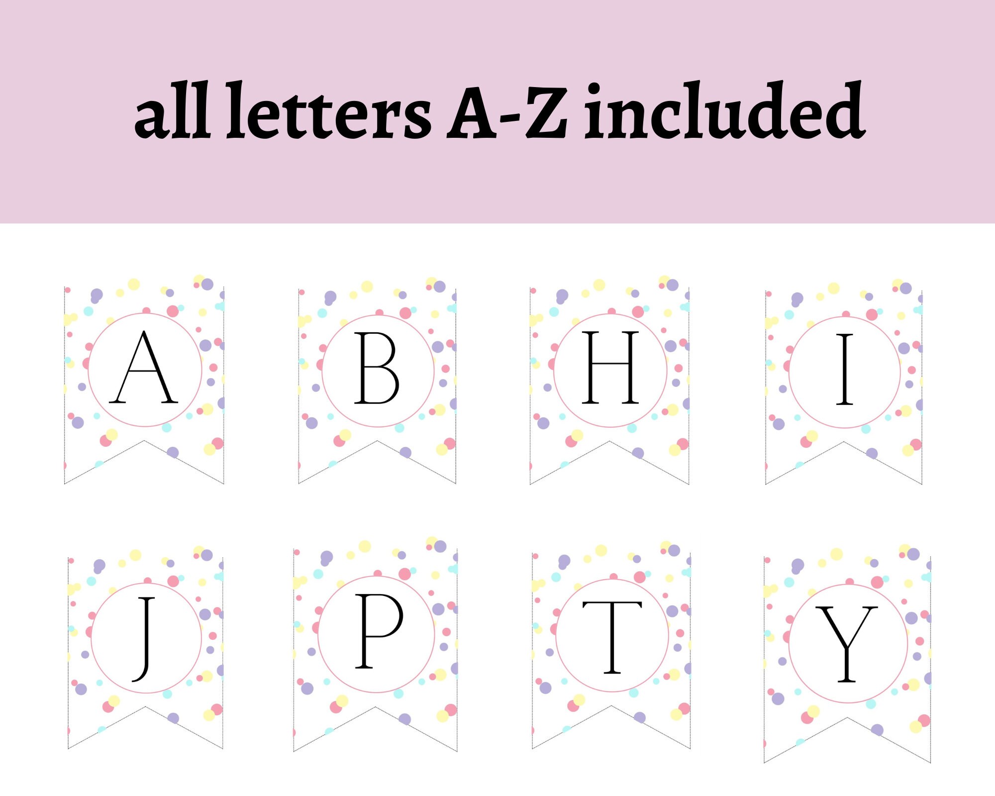 PRINTABLE BANNER SIGN - Printable Banner Letter and Numbers - Unicorn ...