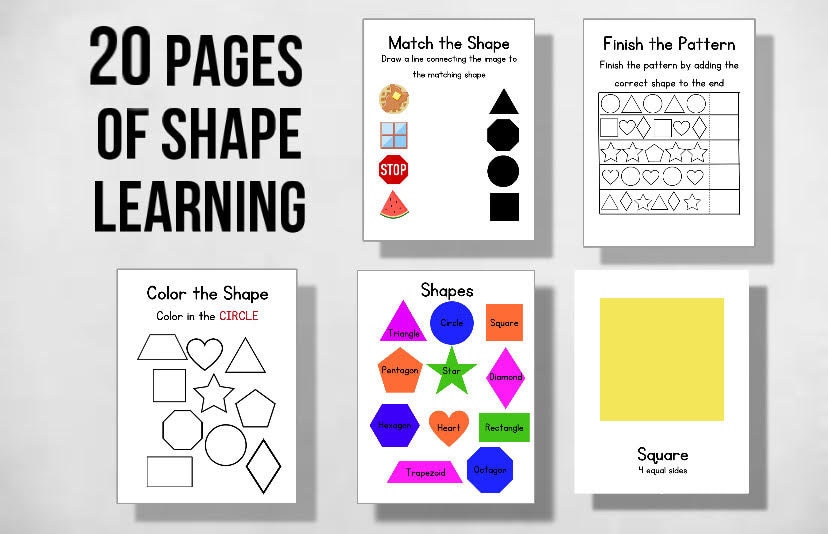 KIDS LEARNING PRINTABLES - Kids Learning Pages - Kids Learning Activity ...