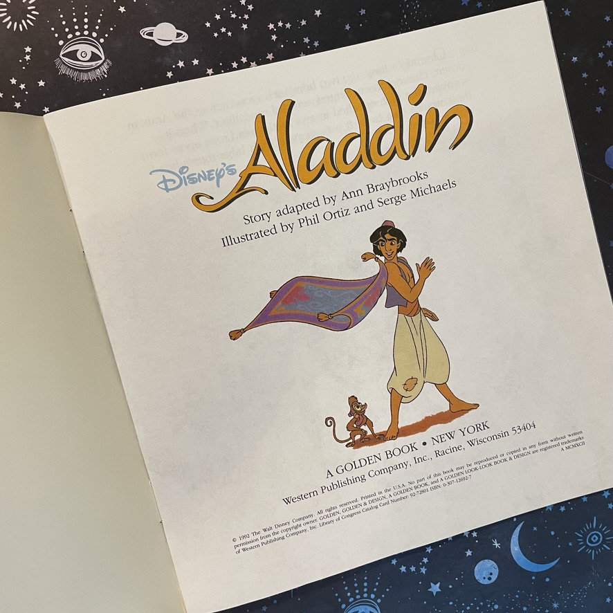 Disney's Aladdin Golden Book // Vintage 1992 Aladdin Golden Look-look ...