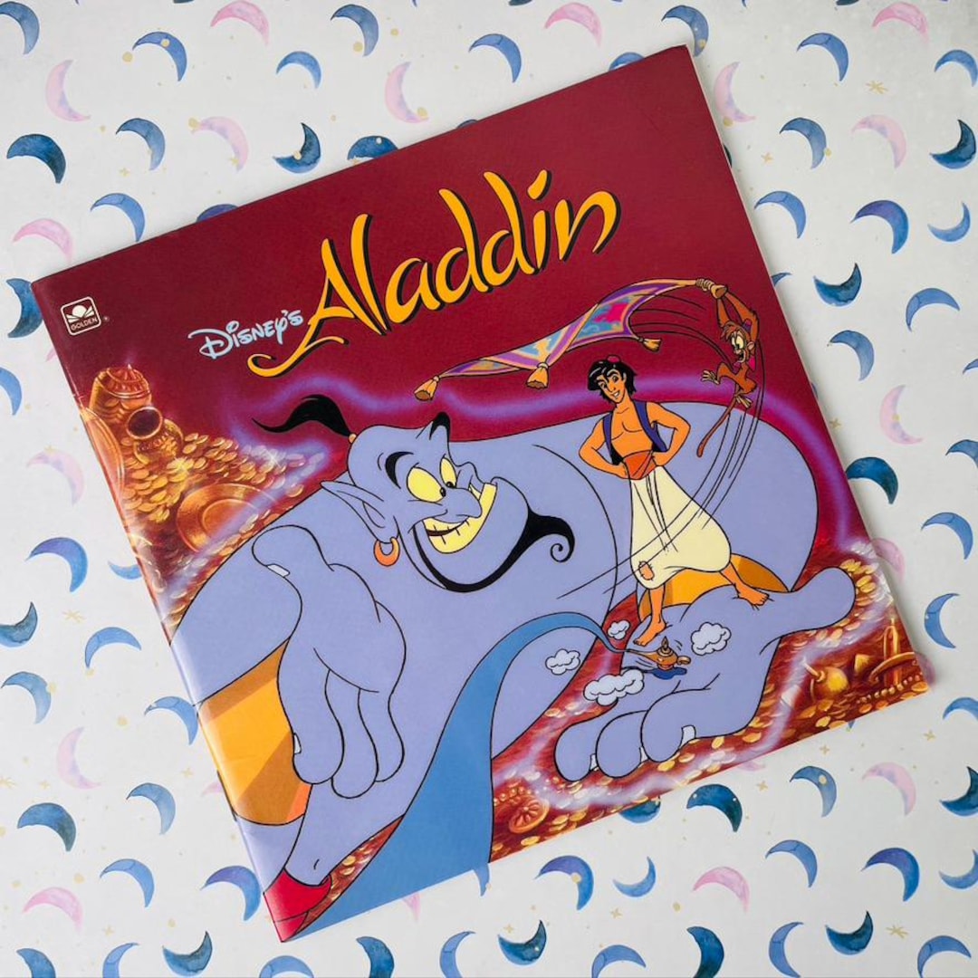 Disney's Aladdin 1992 Golden Book // Vintage Golden Look-look Square ...