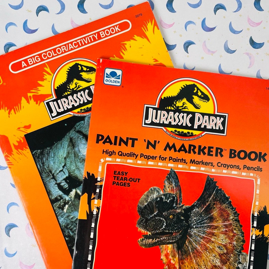 Like New Jurassic Park Color & Activity Books Set // Vintage 1993 ...