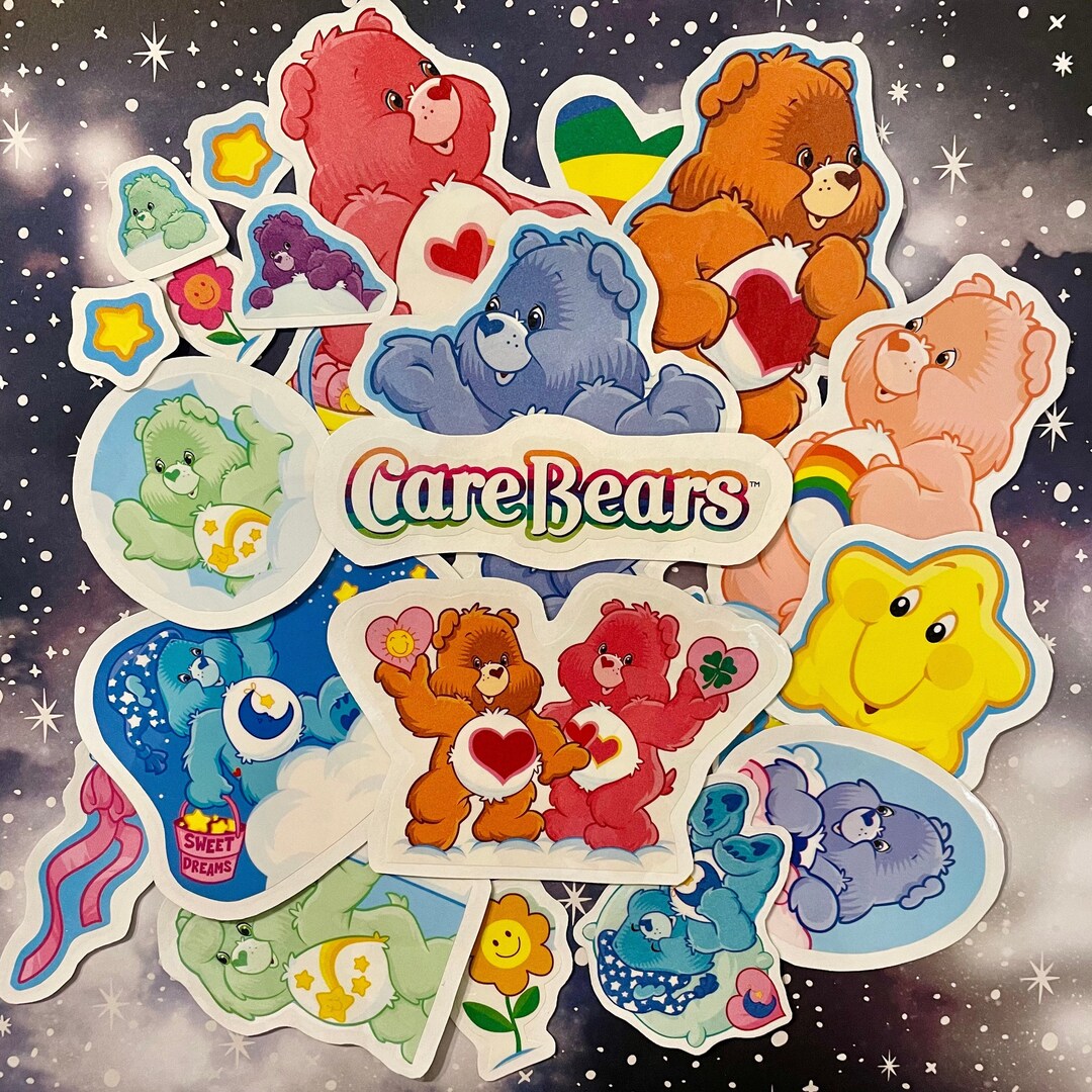 Upcycled Care Bears Sticker Pack // Handmade From Early 2000s - Etsy