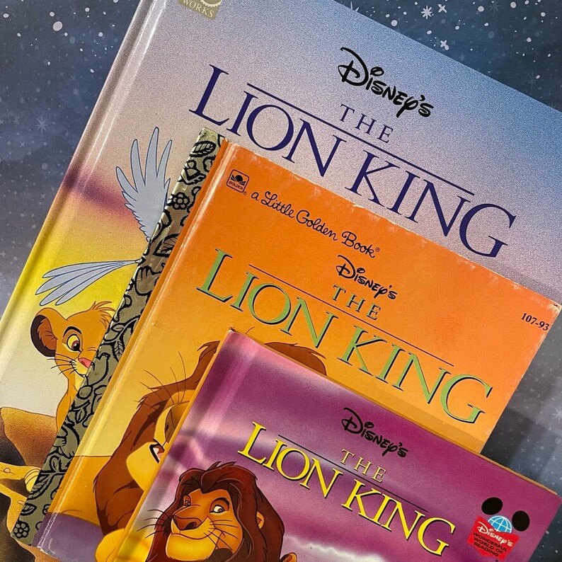 The Lion King Books // Disney Books // Nostalgic Book Set // Classic ...