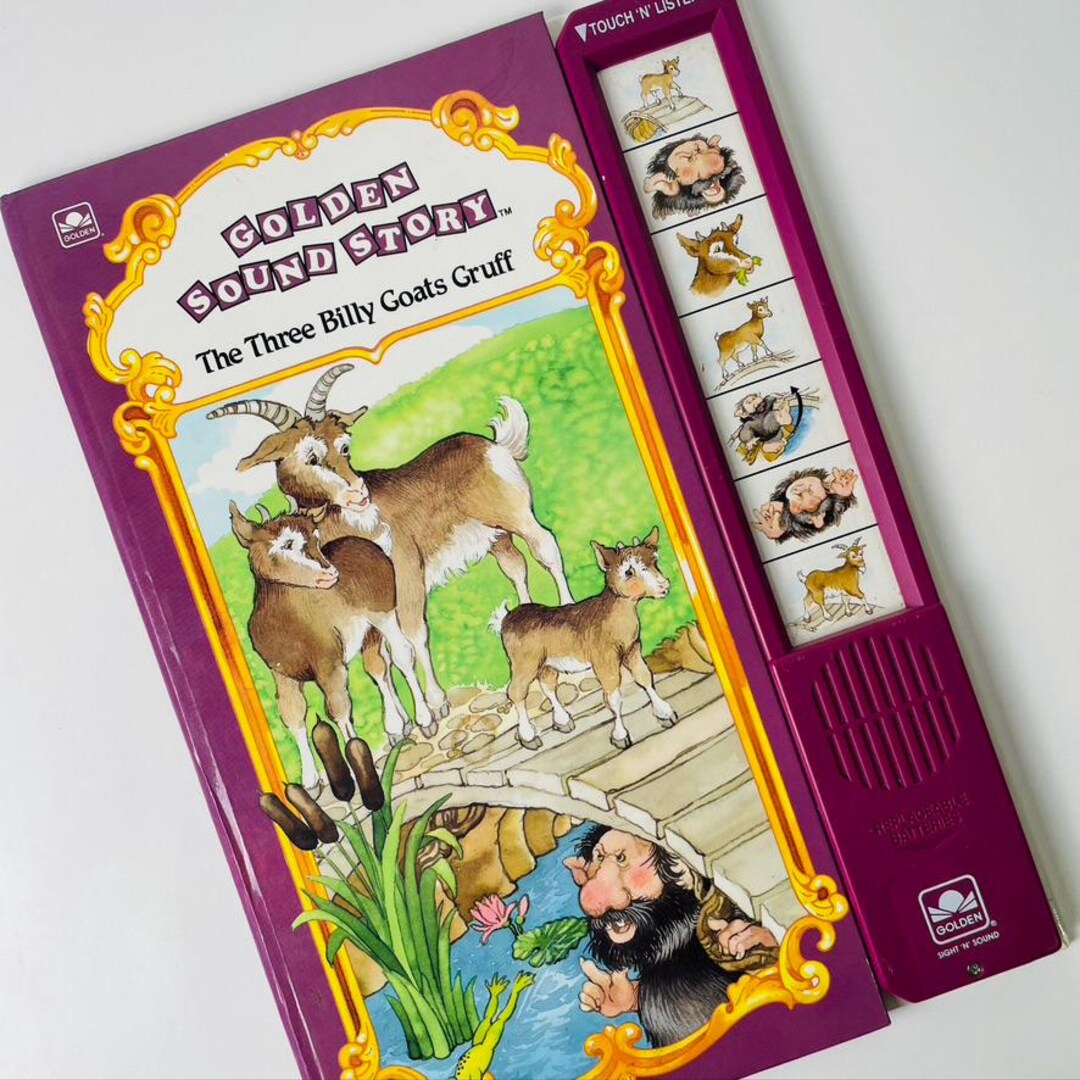 RARE! the Three Billy Goats Gruff Golden Sound Story Book *working ...
