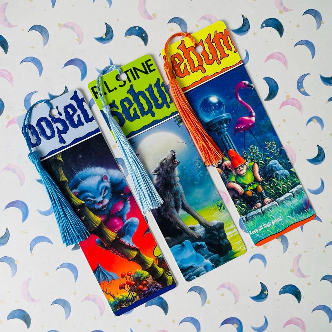 Handmade Upcycled Bookmarks // Original Goosebumps Book Covers // 90s ...