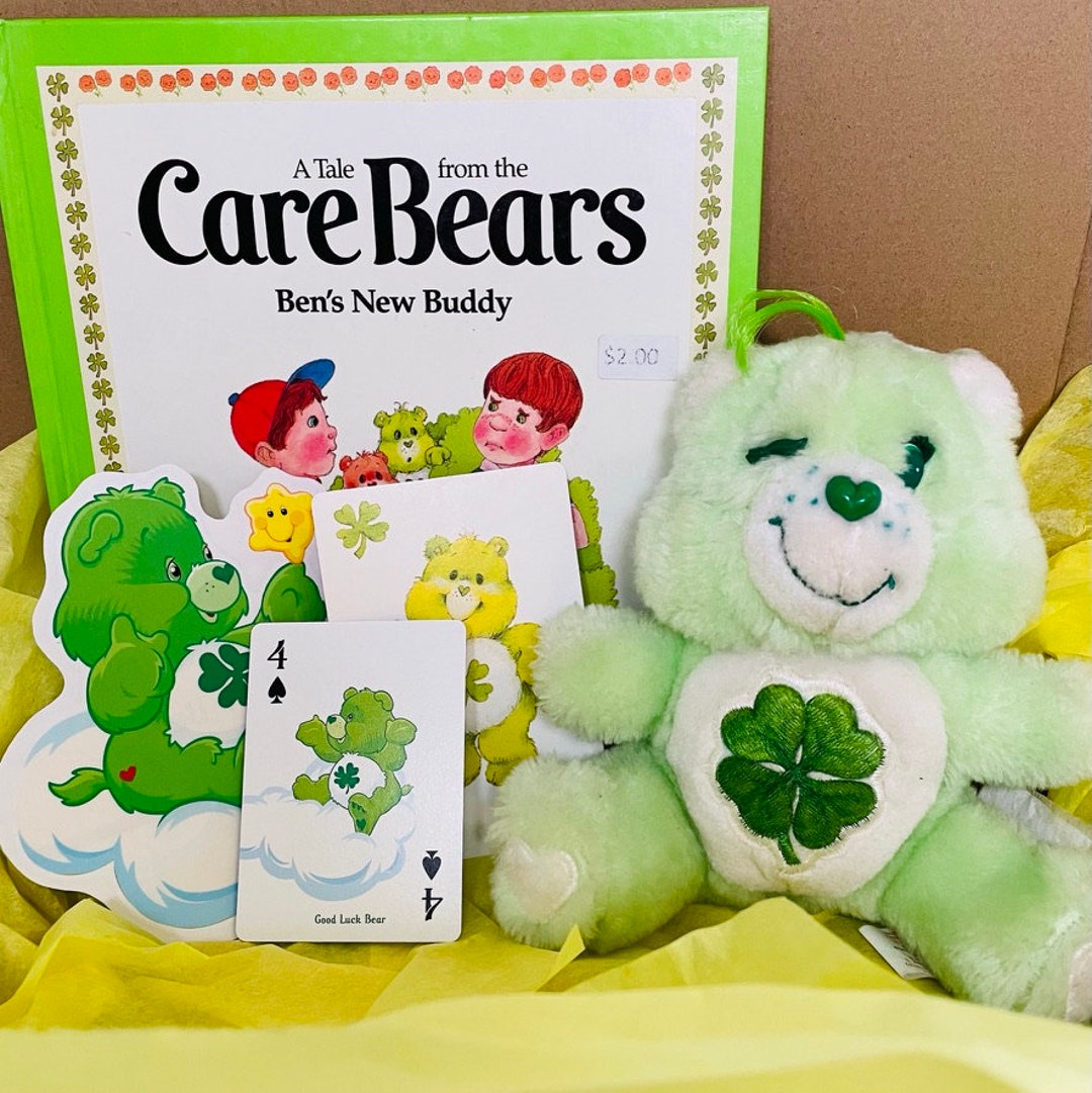 Good Luck Bear 1983 Care Bears Gift Box // Good Luck Bear Mini Plush ...