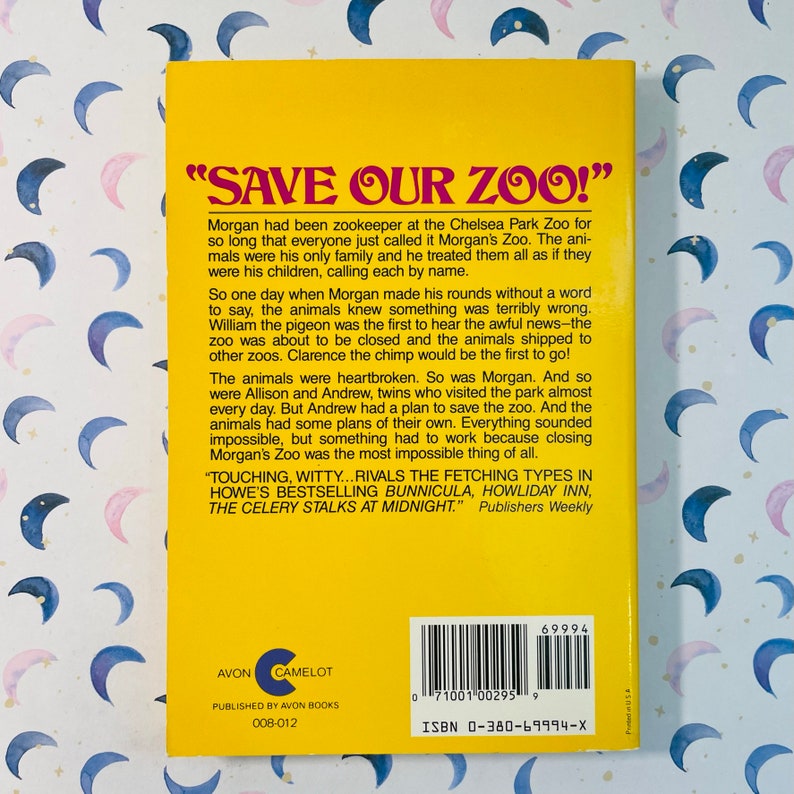 Morgan's Zoo by James Howe // Vintage 1986 Teen Chapter Book // Avon ...