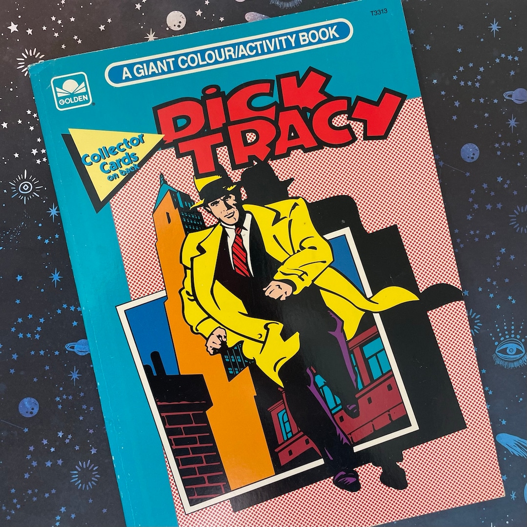 Like New! Dick Tracy Giant Colour & Activity Book With Collector Cards ...