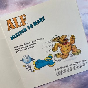 Alf // Mission to Mars // Softcover // Alf Book // Retro Book // 80s ...