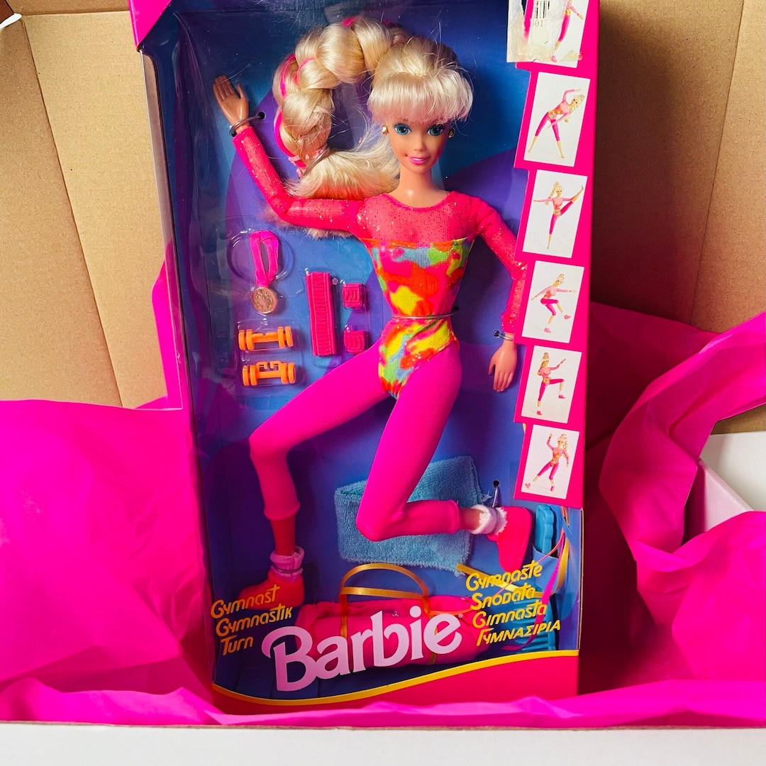 RARE Gymnast Barbie 1993 // Vintage 90s Gymnastics Barbie Doll ...