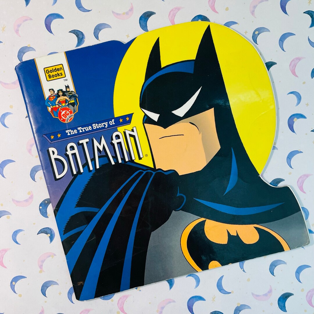 The True Story of Batman // Vintage 1995 Batman Book // Golden Super ...