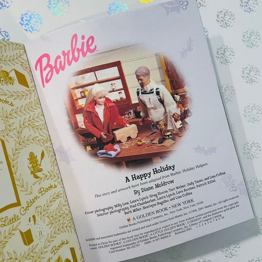 Barbie // A Happy Holiday // Little Golden Book // Barbie Christmas ...