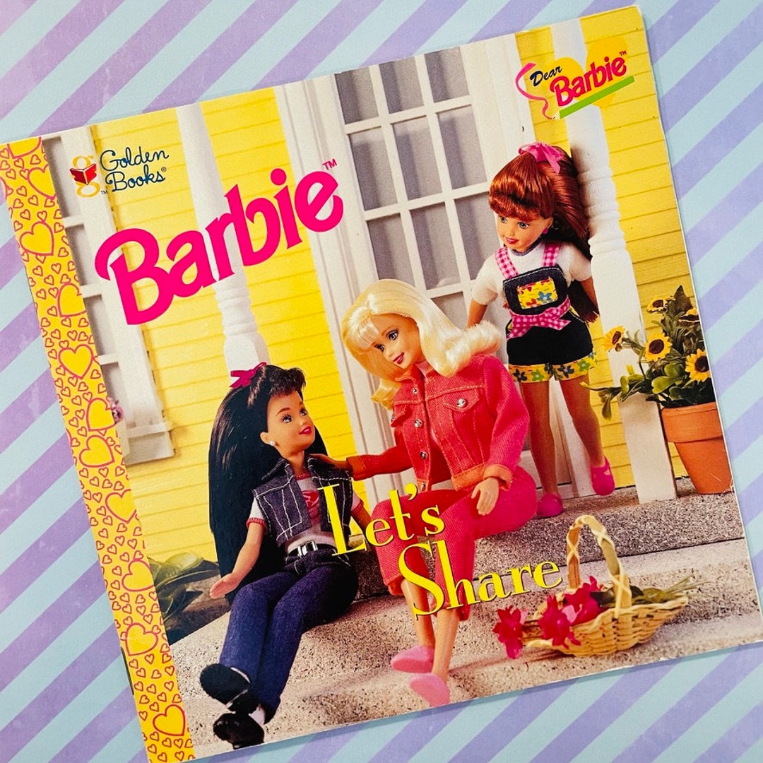 Like New! Barbie Let's Share 1997 Dear Barbie Series, Softcover Golden ...