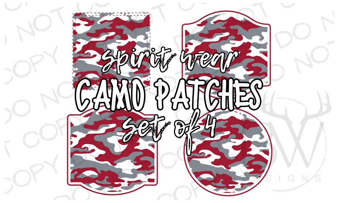 Spirit Wear Camo Patches PNG | Digital Download | Camo Sublimation PNG ...