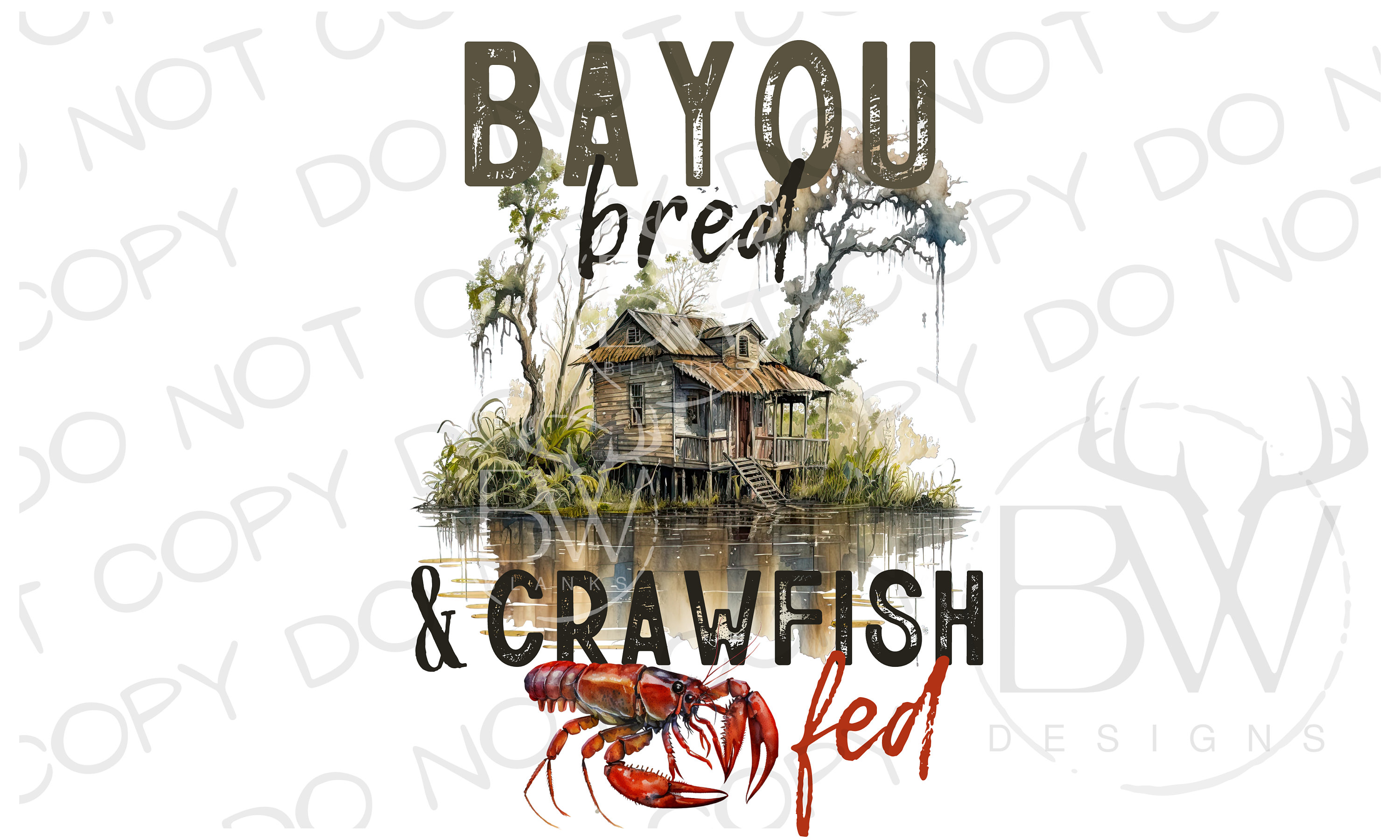 Bayou Swamp Shack PNG Digital Download Crawfish - Etsy