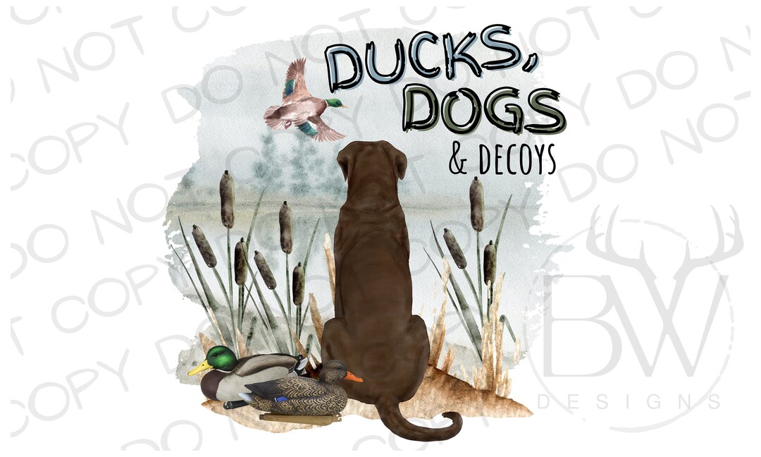 Ducks Dogs & Decoys PNG Digital Download Duck Hunting - Etsy