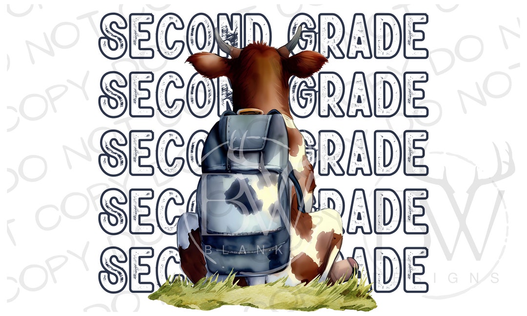 Back to School Cow PNG Digital Download Cow Sublimation PNG Farm ...