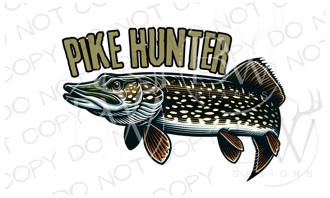 Pike Fishing PNG | Digital Download | Pike Fishing Sublimation PNG ...
