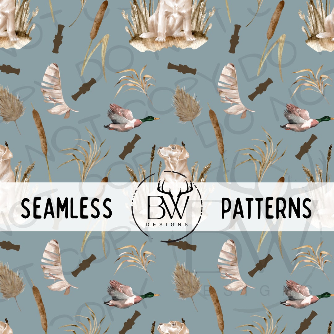 Duck Hunting Seamless Pattern Digital Download Hunting Seamless PNG ...