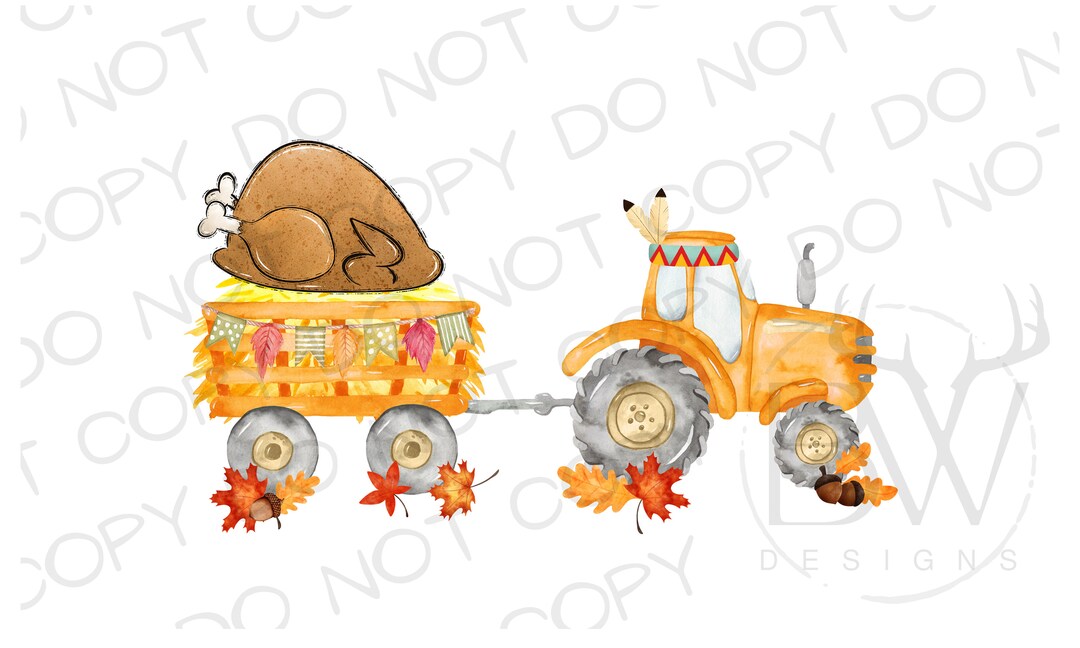 Thanksgiving Tractor PNG Digital Download Tractor - Etsy