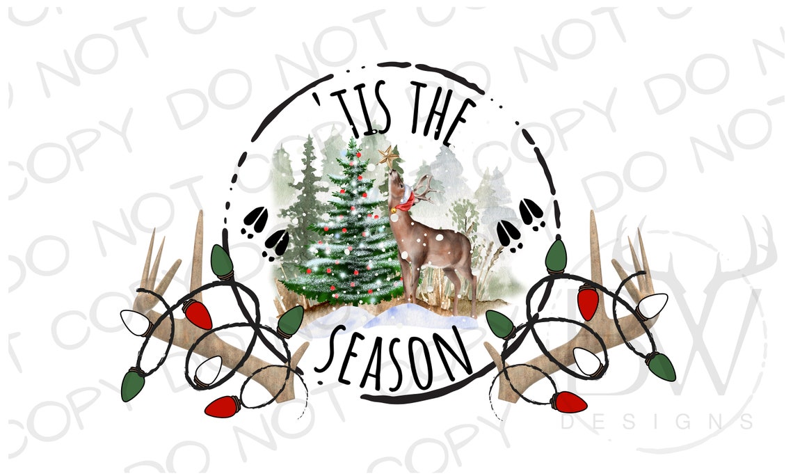 Christmas Deer PNG | Digital Download | Christmas Deer Hunting PNG ...