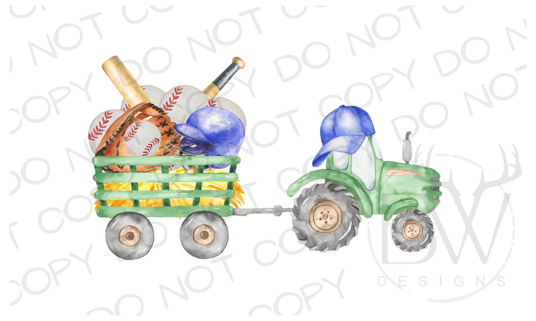 Baseball Tractor PNG Digital Download Baseball Sublimation PNG Tractor ...