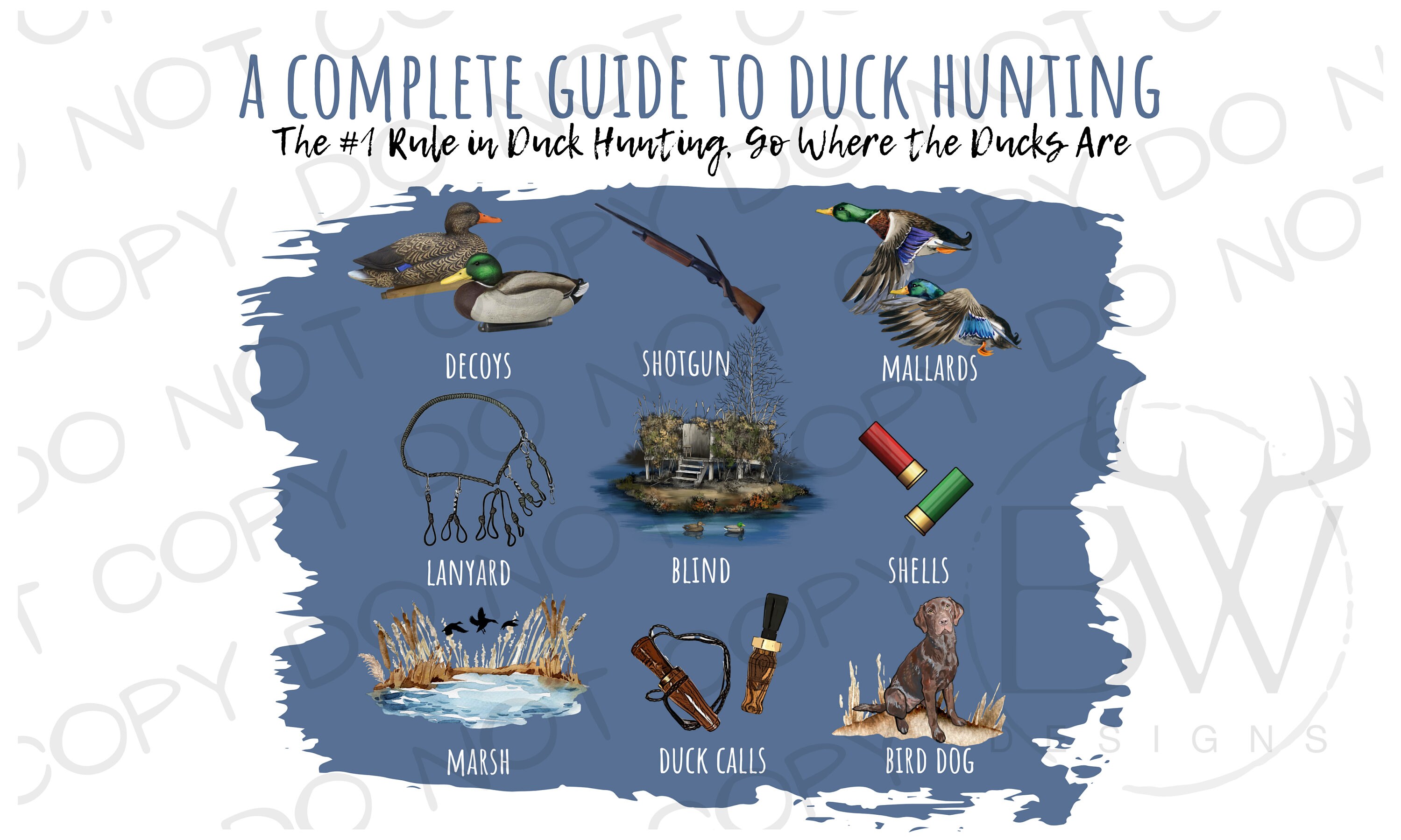 A Complete Guide to Duck Hunting PNG Digital Download Duck - Etsy