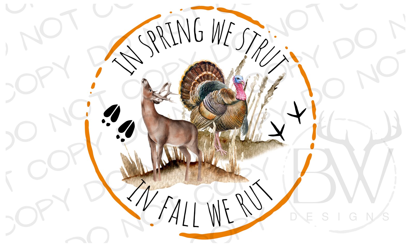 In Spring We Strut in Fall We Rut PNG | Digital Download | Deer Hunting ...