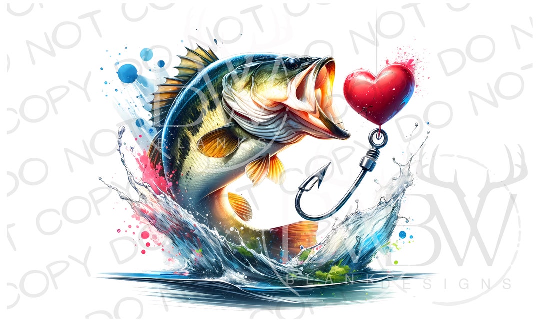 Fishing Valentine PNG | Fishing Sublimation PNG | Valentine's Day ...