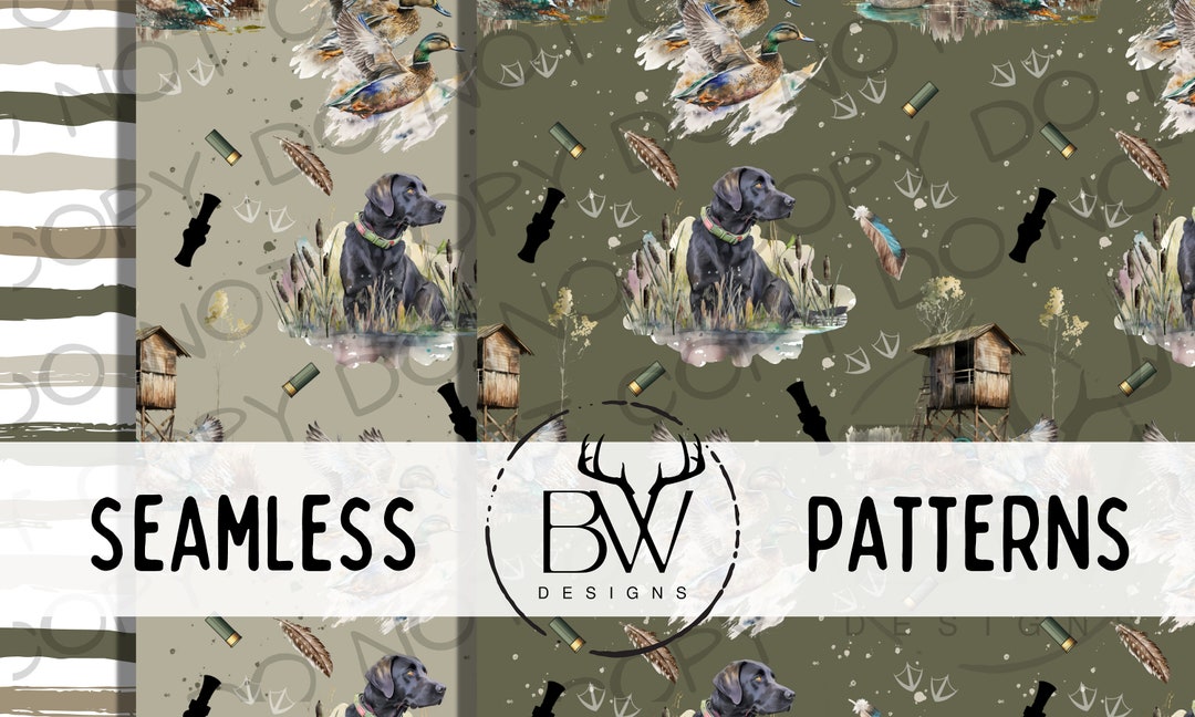 Duck Hunting Seamless Pattern 3-PACK | Digital Download | Hunting ...