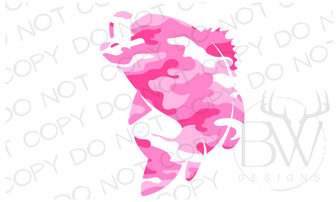 Pink Camo Bass PNG Digital Download Bass Fishing Sublimation PNG ...