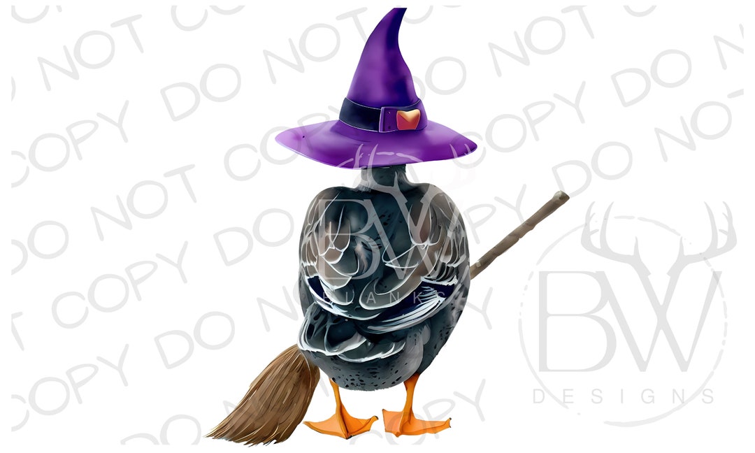 Witch Duck Hunting Halloween PNG | Digital Download | Halloween Duck ...