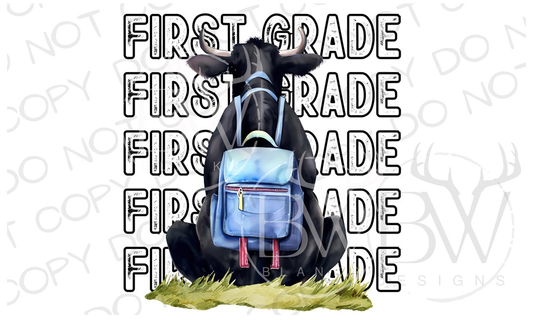 Back to School Cow PNG | Digital Download | Cow Sublimation PNG | Farm ...