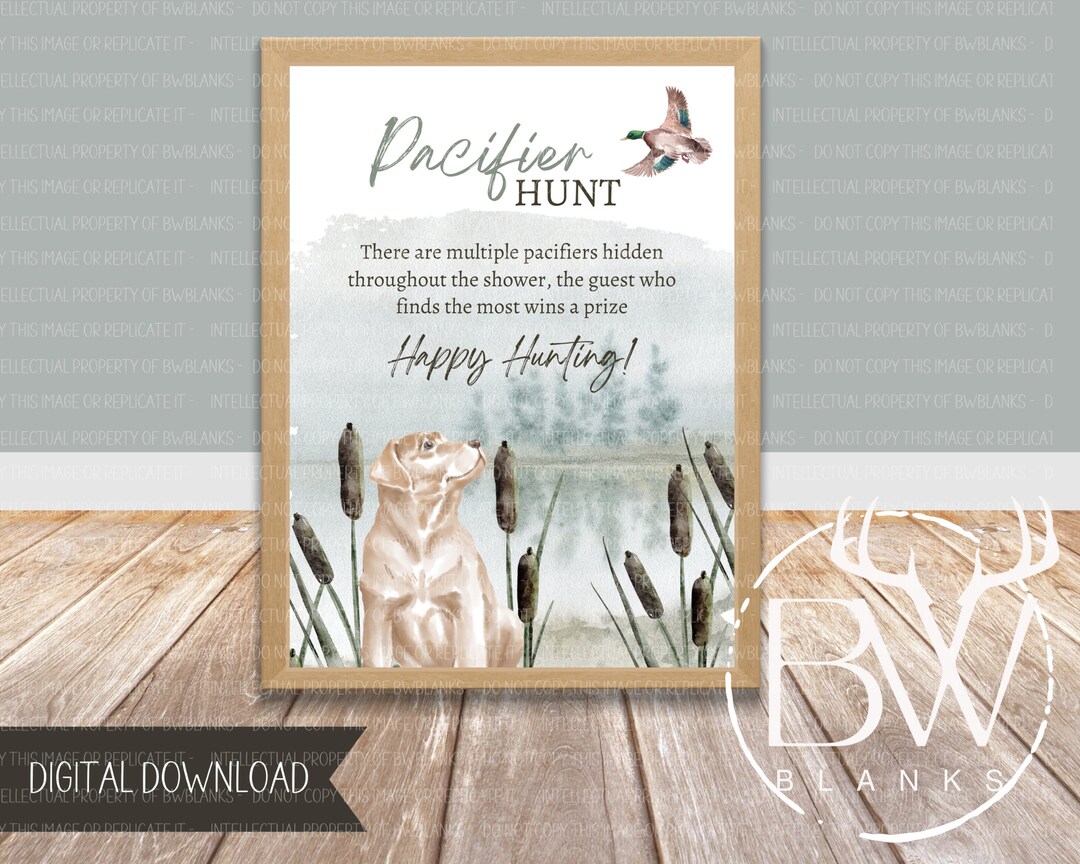 Duck Hunting Pacifier Hunt Game | Duck Hunting Baby Shower| Pacifier ...