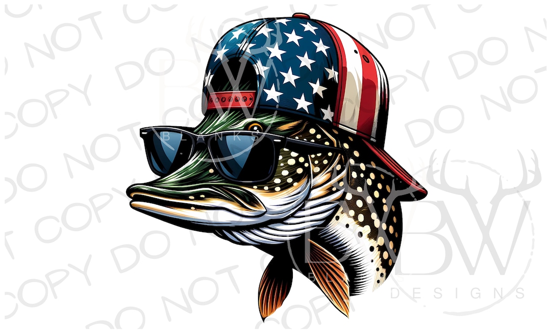 American Hat Pike PNG | Digital Download | Northern Pike Sublimation ...