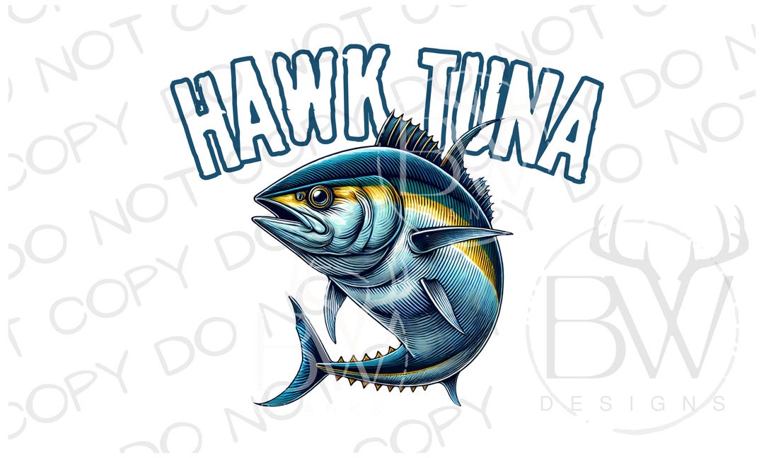 Hawk Tuna PNG | Digital Download | Yellowfin Tuna Sublimation PNG ...