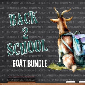 Back to School Goat Bundle PNG Digital Download Goat - Etsy
