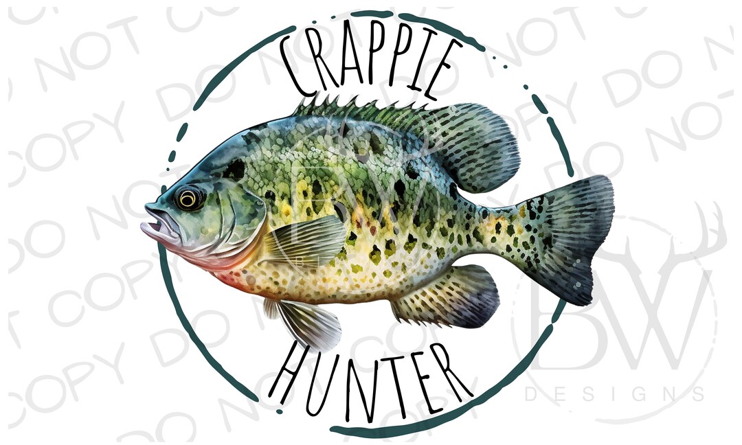 Crappie Hunter PNG | Digital Download | Crappie Fishing Sublimation PNG ...