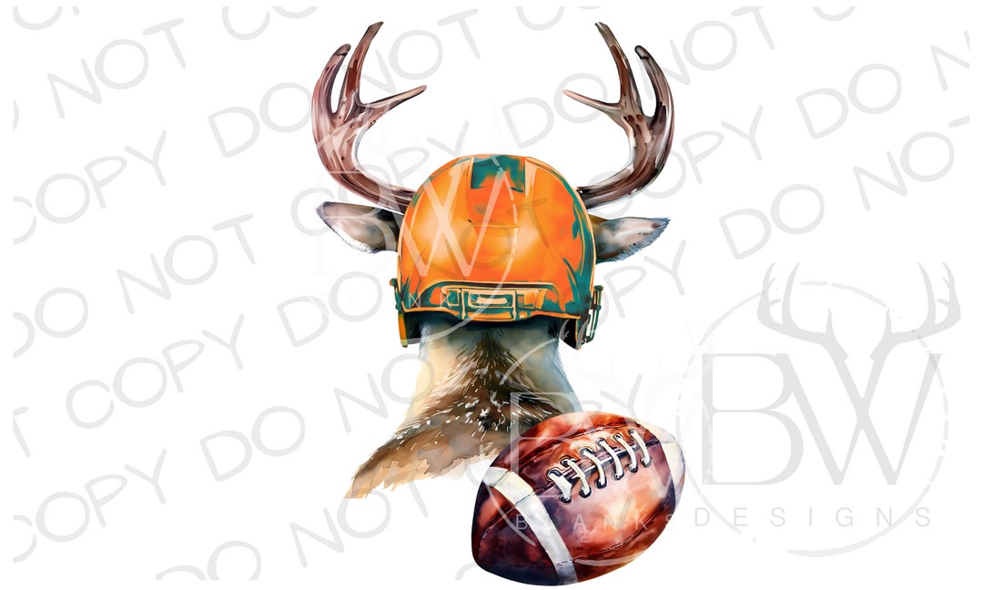 Football Deer PNG | Digital Download | Deer Hunting Sublimation PNG ...