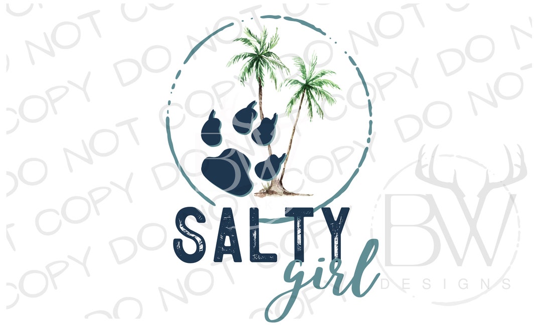 Salty Logo PNG | Beach Sublimation PNG | Digital Download | Beach Dog ...