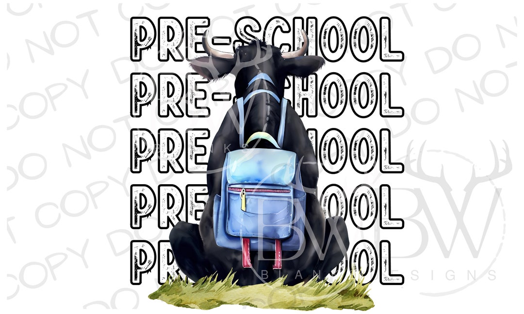 Back to School Cow PNG | Digital Download | Cow Sublimation PNG | Farm ...