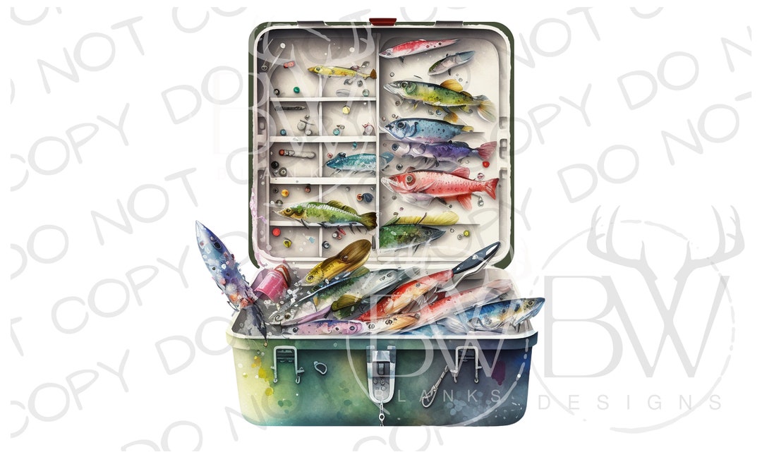 Fishing Tackle Box PNG Digital Download Fishing Sublimation PNG Bass ...
