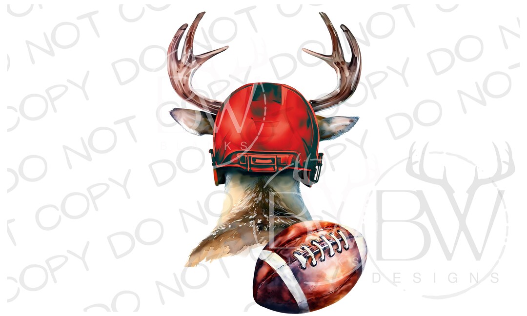 Football Deer PNG | Digital Download | Deer Hunting Sublimation PNG ...