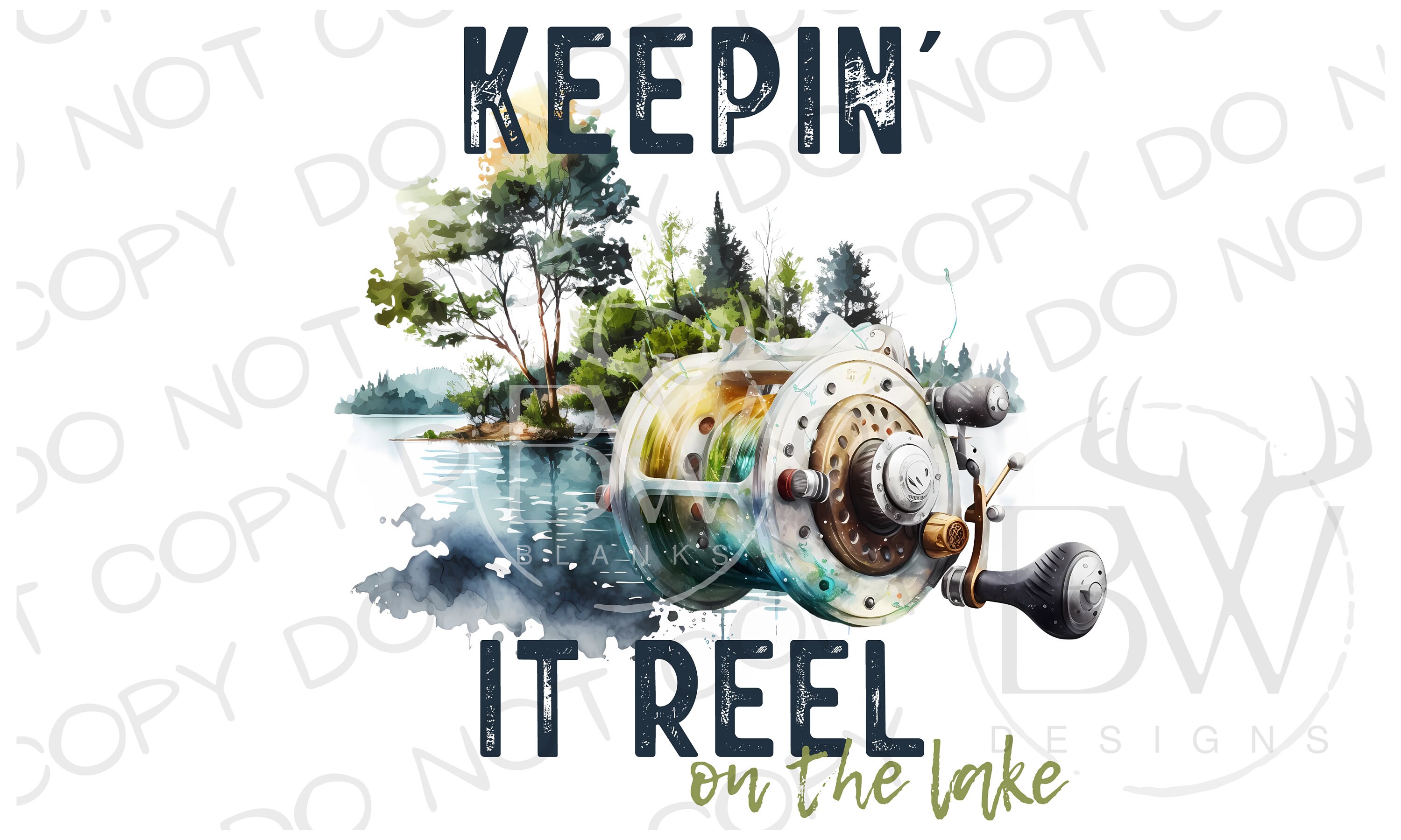 Keepin' It Reel PNG Digital Download Large Mouth Bass - Etsy